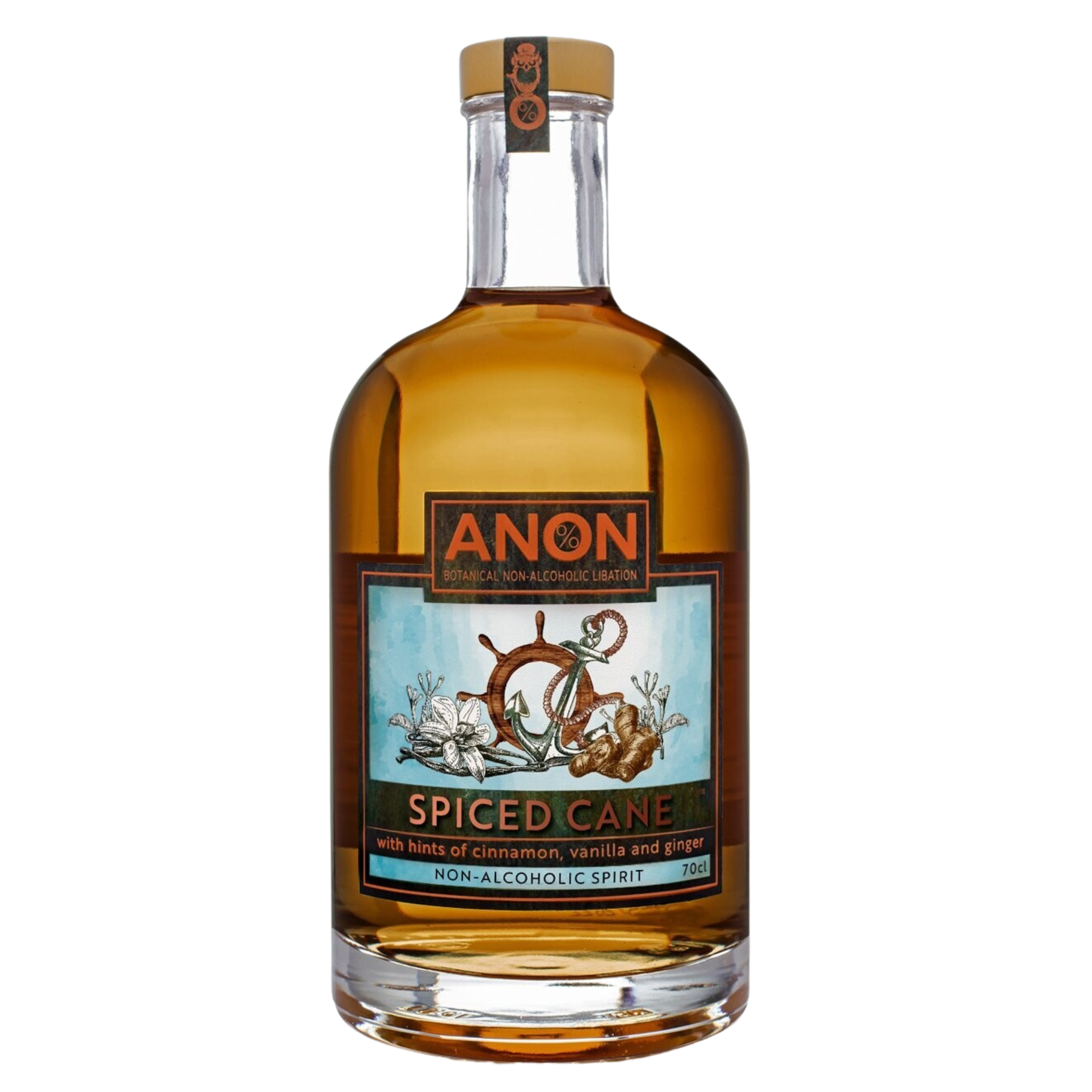 ANON Spiced Cane Rum Style 70cl – Alcohol Free Drinks Company